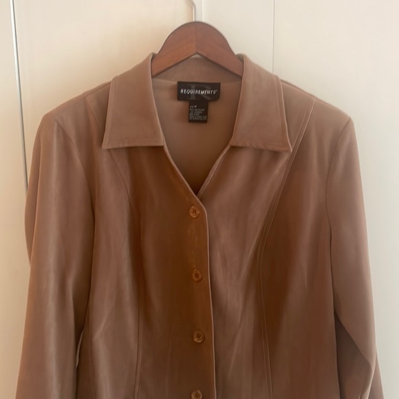 Requirements | Tops | Vintage Suede Shirtjacket In Tan | Poshmark